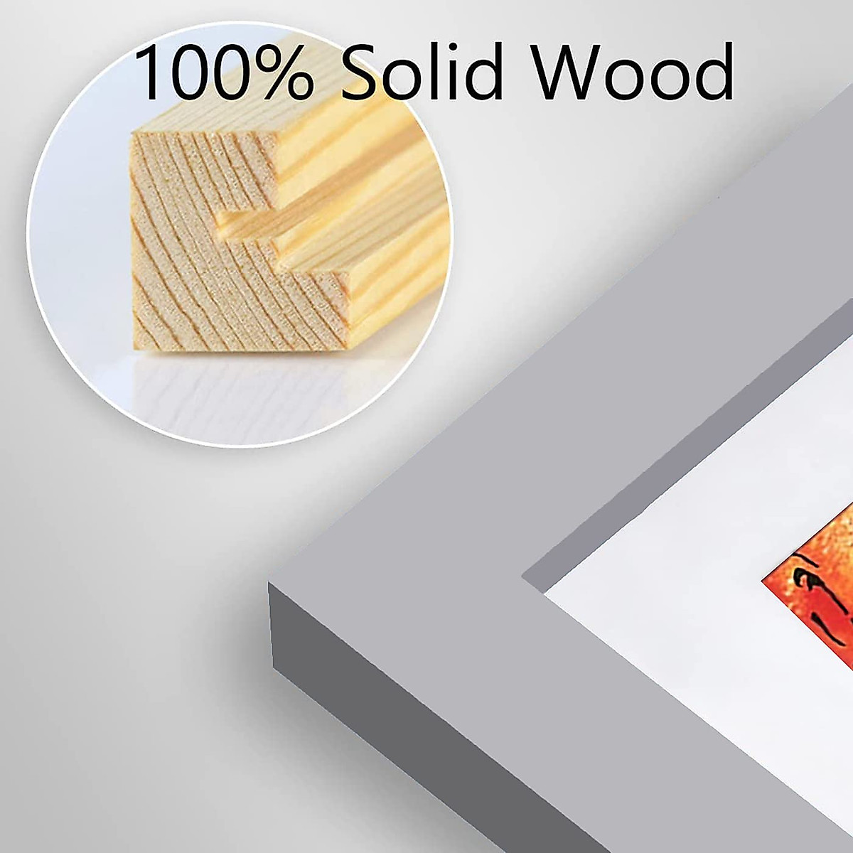 HorsonLife Picture Frames 12x16, Grey 12x16 Frame Fits For Diamond Painting/Poster/Oil Painting, Natural Solid Wood 30x40cm Picture Frame With Acrylic Protection Glass For Christmas Photo Gift