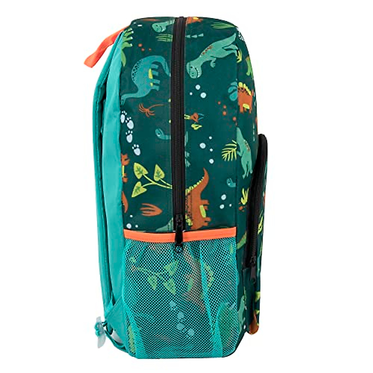 Trail maker Boys Backpack and Pencil Case Set for Kindergarten, Elementary School, 17 Inch Kids Backpack with Side Pockets (Goofy Grinning Dinos)