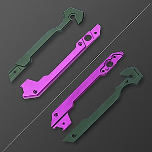 Kizer Hyper Folding Knife Handle Scales One Set Purple & Green Aluminium Scales for Pocket Knife Hyper H3632PG