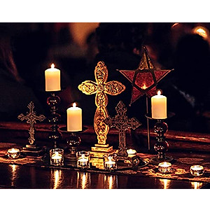 Hyoola Ivory Pillar Candles 3x8 Inch - Unscented Pillar Candles - 6-Pack - European Made