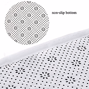 Middle Century Bath Mat for Bathroom Rugs Non Slip,Bath Mat Quick Dry Absorbent Bath Rug,Thin Rubber Backed,Retro European Geometry Diamond Blue Maroon Turmeric 16"x24"