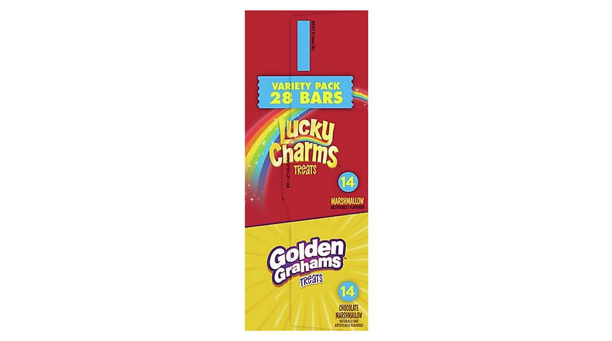 Golden Grahams Lucky Charms Breakfast Cereal Bars – 28 Pack