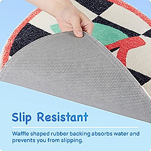 Snack Break | Cute Cherry Rug for Bathroom, Bedroom and Living Room | Non-Slip Backing | Ultra Soft Machine Washable Microfiber