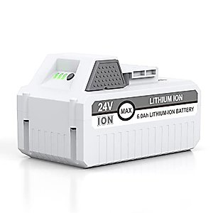 C D H 6000mAh 24VBAT-LTE Replacement Lithium-iON Battery for Snow Joe+Sun Joe 24V Battery Series 24BAT-LTX/LTW/LTE/LT/XR Pro