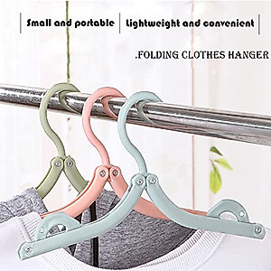 20 PCS Foldable Travel Hangers, Portable Folding Hanger Non-Slip, Lightweight, Suitable for Tops, Pants, Skirts, Coats, Etc.