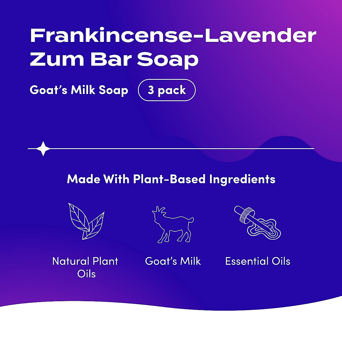 Zum Bar Goat's Milk Soap - Frankincense-Lavender - 3 oz (3 Pack)
