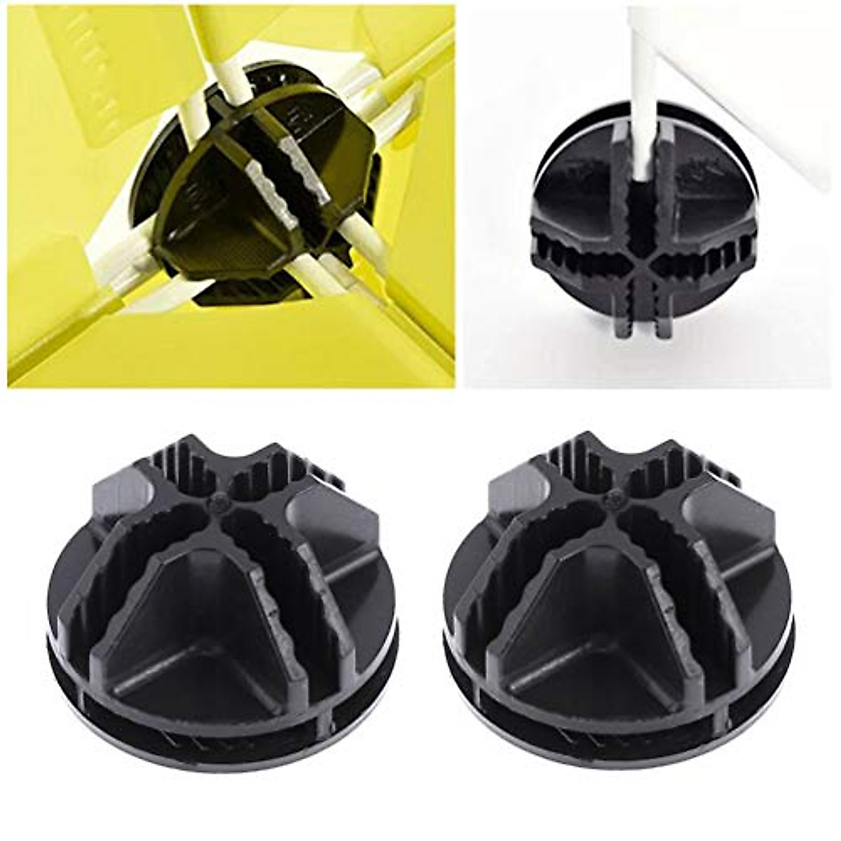 ifundom Plastic Connectors 40 Pcs Black Plastic Connectors for Wire Cube Plastic Storage Modular Metal Grid Panel Shelving Units and Closet Organizer