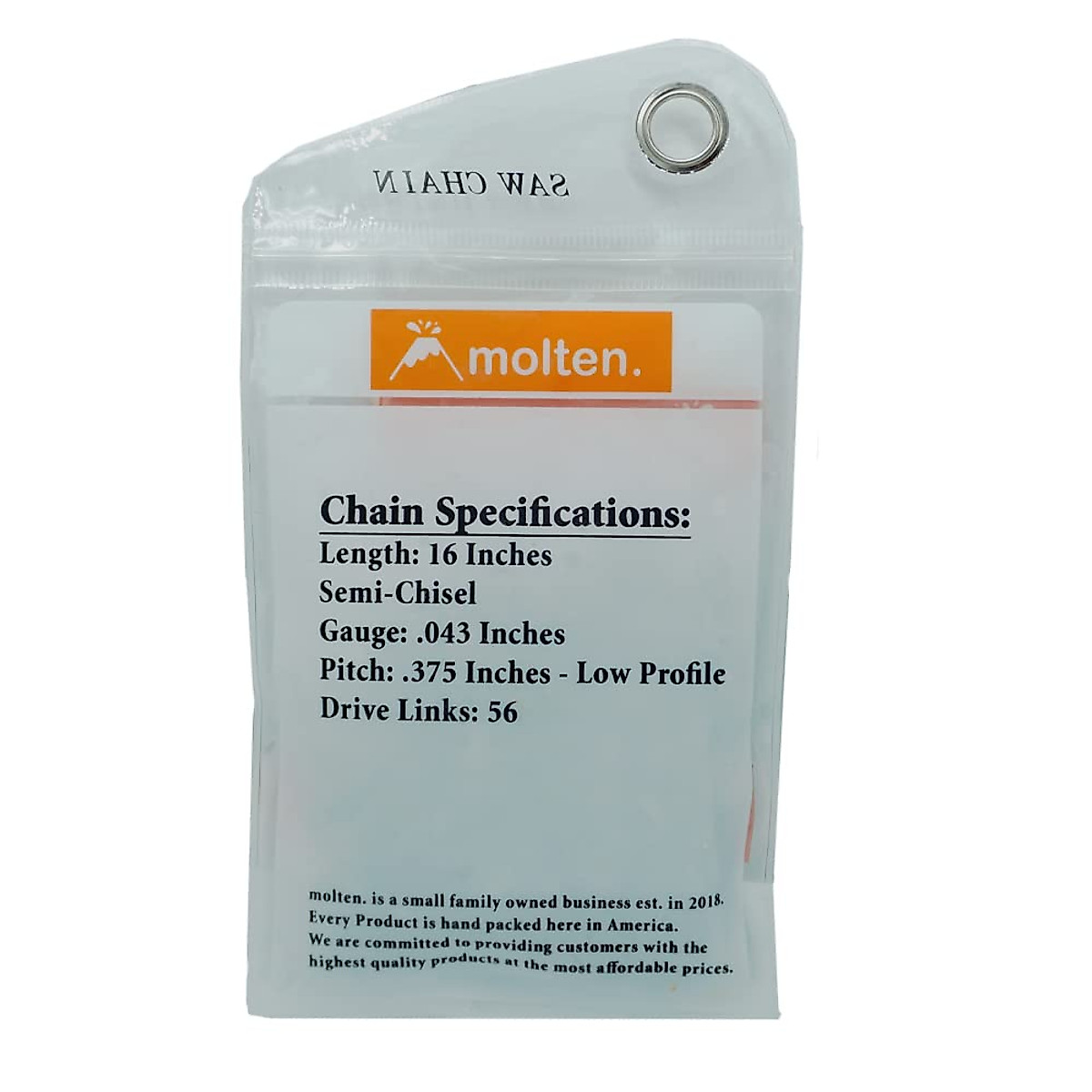 16 Inch Chainsaw Chain 3/8 .043 56 Fits Milwaukee Chainsaw Chain M18, EGO, Dewalt DCCS670 Replacement, EGO Power+ CS1613, CS1600, CS1604, CS1610, CS1611