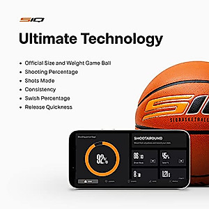 SiQ Smart Basketball, App, and Sensor | Shoot Better Now – Proven Results. Kids to Pro | Next-Gen AI Shot Analyzer, Realtime Shooting Coaching, Pro Leather Ball - ‎Men’s Size 7 + 12M Subscription