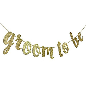 Groom to Be Banner Gold Glitter Decor for Bridal Shower Wedding Bachelorette Party Decorations