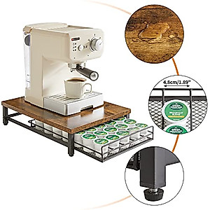 Coffee Pod Drawer Holder for K Cup, 35 Capacity Capsule Pods Storage Organizer,Under Coffee Pot Storage Drawer, Home Kitchen Coffee Pod Holder Counter Coffee Station TCJ001H