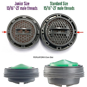 Neoperl Perlator Slim Coin Slot Faucet Aerator Perlator Hidden Aerated Stream flow Rates for Kitchen Bathroom (Lt. Blue 1.8 gpm, Junior Male)