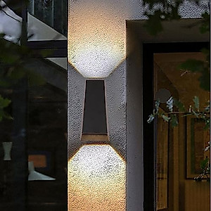 WENZIFI 6W LED Outdoor Wall Lights Up and Down Lighting IP65 Waterproof Wall Sconce Fixtures Die Cast Aluminum Wall Mounted Lamps for Porch Courtyards Garage Foyer Front Door