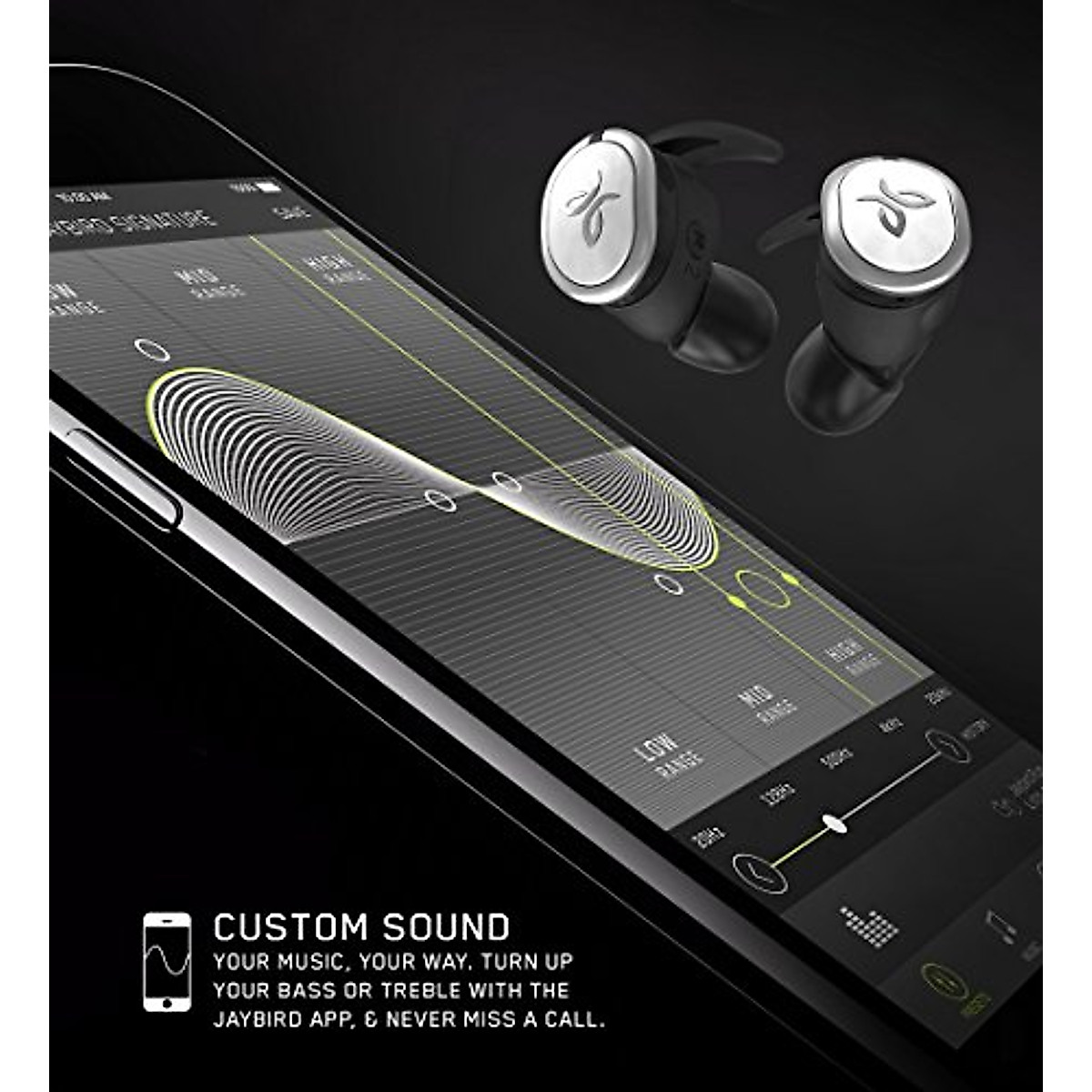 Jaybird RUN True Wireless Headphones for Running, Secure Fit, Sweat-Proof and Water Resistant, Custom Sound, 12 Hours In Your Pocket, Music + Calls (Drift) (Renewed)