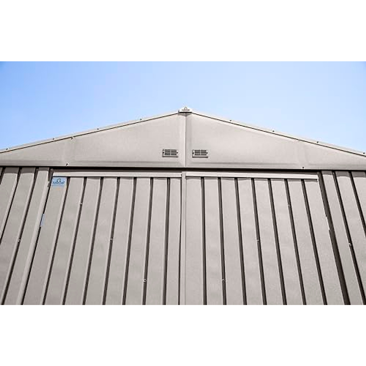 Arrow Shed Elite 8' x 6' Outdoor Lockable Steel Storage Shed Building, Cool Grey