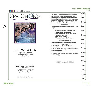 Spa Choice 472-3-3061 Increase Calcium Spa Chemical, 1-Quart