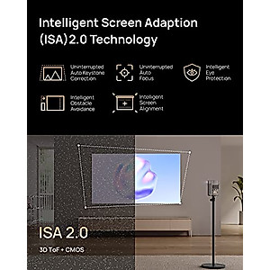 XGIMI MoGo 2 Pro 1080P Portable Projector, Mini Projector with WiFi and Bluetooth, Android TV 11.0, 400 ISO Lumens, 2X8W Speakers, Supports 4K, Auto Focus, Object Avoidance, and Screen Adaption