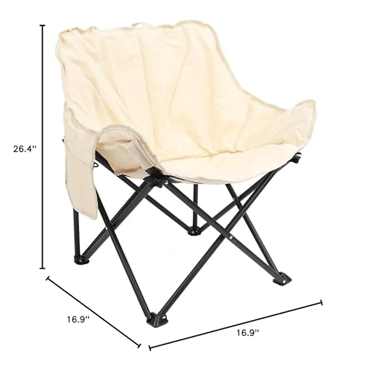 USB Heated Camping Chair Portable Foldable Travel Chair with 3 Levels Heating, Warmth and Comfort, Stainless Steel Frame, Slip Resistant Chair Feet, for Picnic, Fishing, Beach