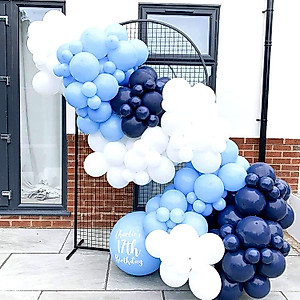 Navy Blue Balloon Garland Arch Kit 100 Pack 18/12/10/5 Inch Dark Blue Balloons Different Sizes Latex Party Balloon for Birthday Wedding Bride Anniversary Gender Reveal Boys Party Decorations