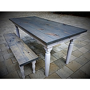 Farm Table with Spindle Legs - Solid Wood Trinity Class Table