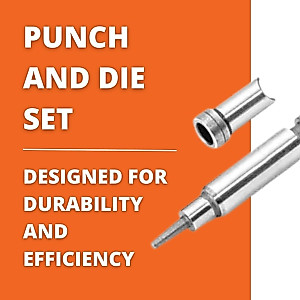 Fein Punch and Die Set for ABLK 18 1.6 E AS Set and BLK 1.6 E Nibblers - Precision Cutting in Various Materials, Durable Hardened Steel Construction, Includes 1 Punch and 1 Die - 63602048013