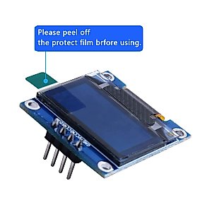 2PCS 0.96" 7 PIN OLED Display 128 x 64 SSD1306 I2C Screen Driver 128x32 3.3V ~ 4.2V for Ledger Nano S (White Light Font)
