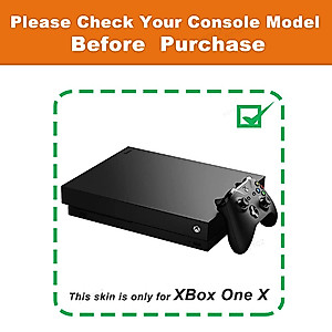 FOTTCZ Whole Body Vinyl Sticker Decal Cover for Xbox One X Console and 2PCS Controllers - Rainbow Band