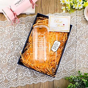 Roshtia 2 Set Friend Gifts for Women Girls Friendship Birthday Sister Gift Glass Cups with Lids and Straw 16 oz Can Shaped Drinking Glasses with Friend Keychains Thank You Gifts for Her BFF