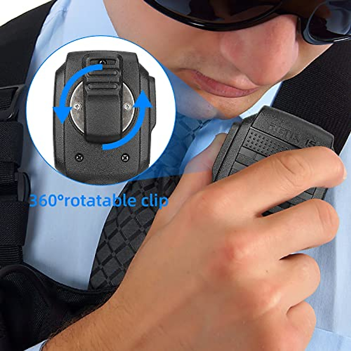 Retevis IP54 Waterproof 2 Pin Walkie Talkie Speaker Microphone Compatible with Retevis RT22 RT21 RT68 H-777 RT22S RB29 RT86 RT-5R RT19 RT27 Baofeng BF-F8HP UV-5R Arcshell AR-5 Two Way Radio(4 Pack)