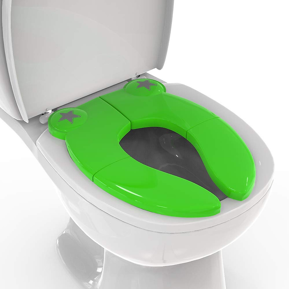 Mighty Clean Baby Folding Travel Potty Seat - Non-Slip, Portable Toilet Training Seat for Toddlers and Kids with a Reusable Travel Pouch