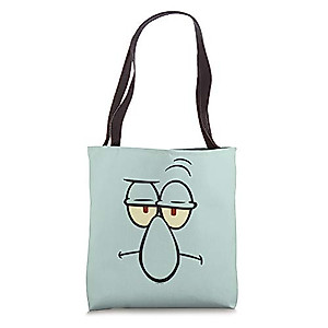 SpongeBob SquarePants Squidward Large Face Eyebrow Raise Tote Bag