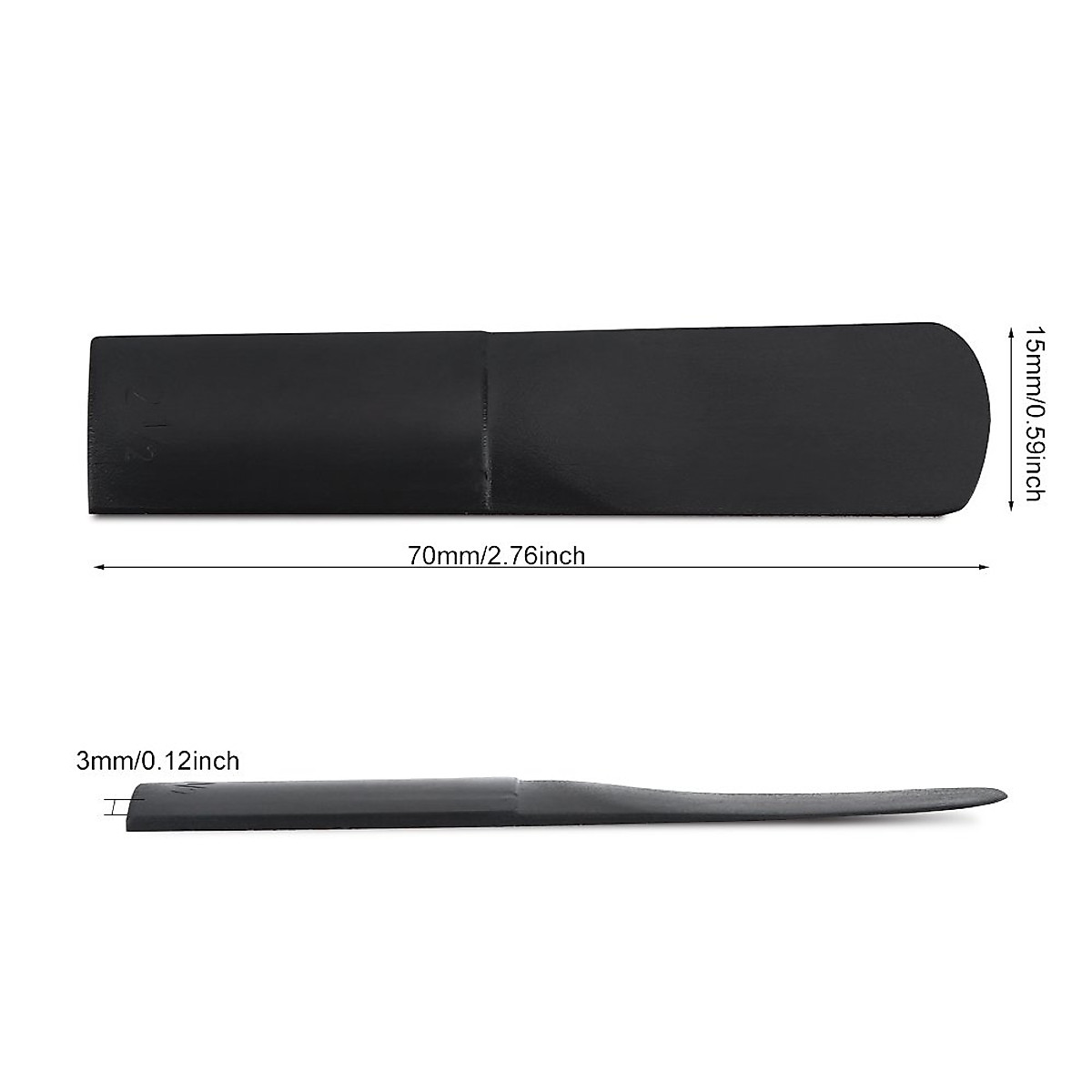 Alto Saxophone Reeds,Plastic Reeds For Alto Sax,3pcs Plastic Alto Saxophone Mouthpiece Reeds Strength 2.5 Repair Reed Accessory Black For Alto Sax Reed Synthetic