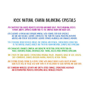 SPUNKYsoul 3 of Each Stone Single Chakra Balancing Bracelet Authentic Crystal Stones for Women Collection