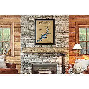 Personalized House Decor Wood Lake Map of Any Lake - Customized Handmade Gifts for Lake House Wall Decor