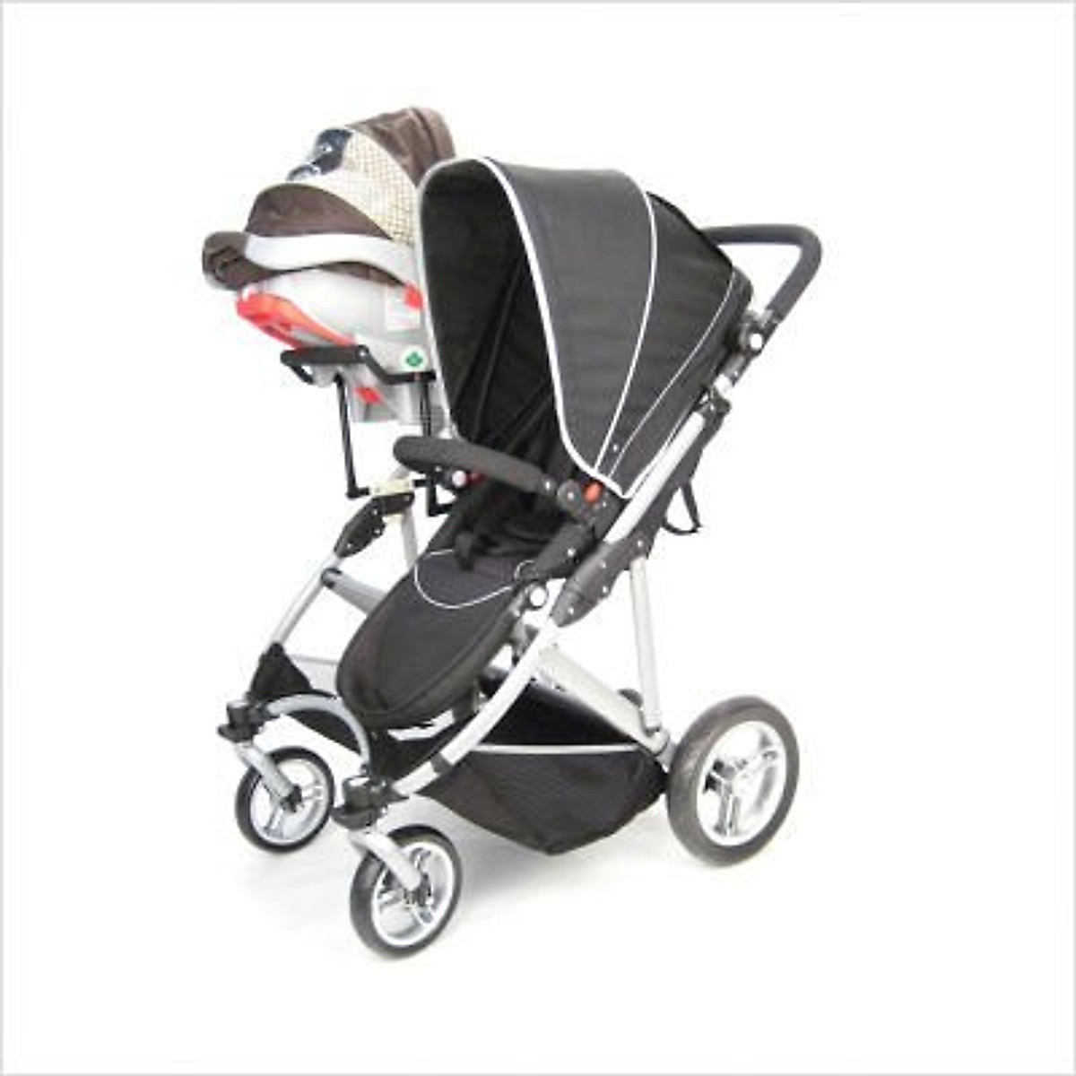 StrollAir Universal Car Seat Adapter High for My Duo Stroller, Black