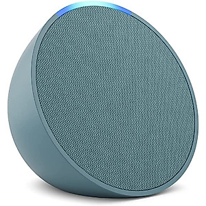 Echo Pop | Full sound compact smart speaker with Alexa - Midnight Teal + 4 months of Amazon Music Unlimited FREE