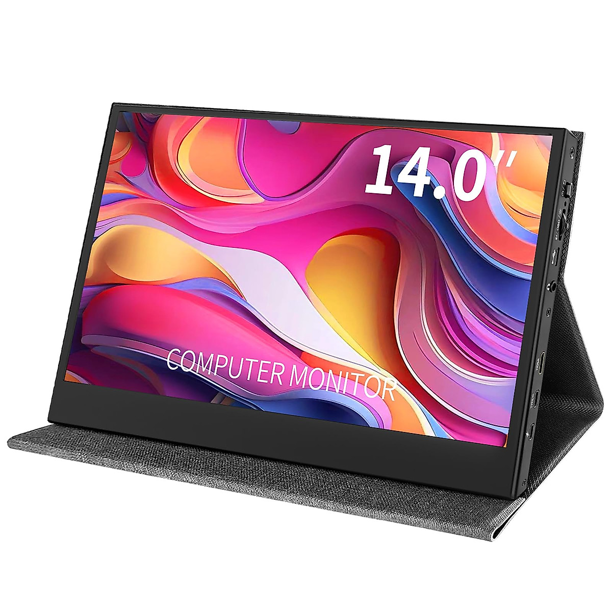 YOUYUANLTD 14.0” Portable Monitor Full HD IPS HDMI FHD 1920x1080 Screen for Gaming Laptop Computer Phone Xbox PS4 PS5,Switch, hdmi Monitor with Dual Speakers,Black (14-inch Monitor)