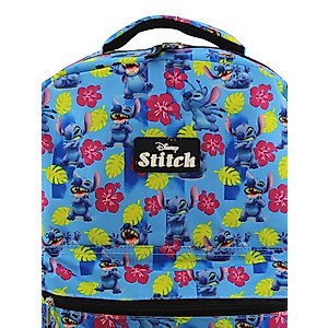 Lilo and Stitch Girl's Boy's Adult's 16 Inch School Backpack Bag (One Size, Blue)