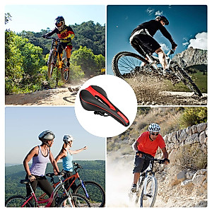 Most Comfortable Bike Seat Bicycle Saddle Cushion for Men Women with Mountain Bikes Road Bikes Universal Riding Bike (Blue)