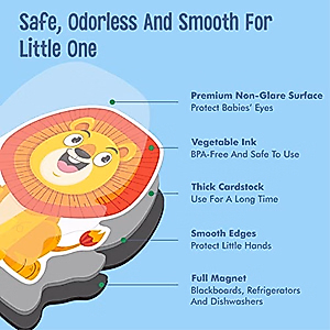 78 Magnetic Alphabet, 26 Uppercase, 26 Lowercase Letters & 26 Object Patterns, Adorable Animal Alphabet ABC Fridge Magnets Educational Letter Spelling Learning Toys Set for Toddlers 3 4 5 Years Old