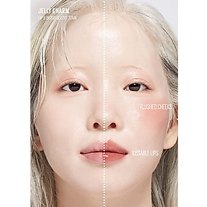 Kaja Lip & Blush Glazed Keychain Stain - Jelly Charm 02 Squeeze Guava | with Triple Berry Complex, Lemon Fruit Extrac & Olive Squalane, Hydrating, Long Lasting Lip Tint