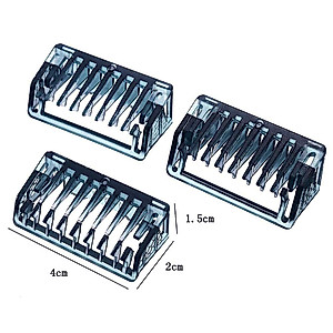 Shaver Comb 3 PCS for Solo Men's Full Body Electric Shaver Trimmer Comb Solo Shaver Replacement Comb 1.3.5mm with Cleaning Brush（3comb+Brush）