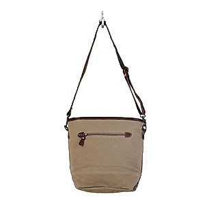 Myra Bag Hues Shoulder Bag Upcycled Cotton & Cowhide Leather S-2865