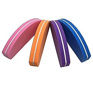 20pcs/lot Double-sided Mini Nail File Blocks Colorful Sponge Nail Polish Tool Washable Emery Board Professional Manicure Set Nail Care (Color : Purple)