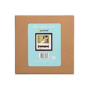 Pearhead Pet Collar Keepsake Frame, Pet Memorial Picture Frame, Pet Owner Home Decor, Cat Or Dog Keepsake, 3" x 4.5" Photo Insert, Wall Mount And Tabletop Frame, Espresso