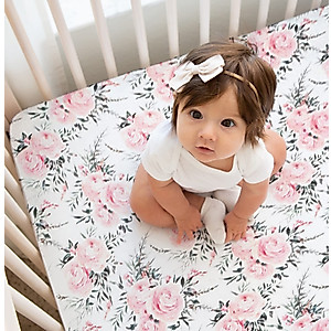 Crib Sheets for Girls – Luxuriously Soft Cotton Blend Blend Crib Sheet for Girl Crib Sheet Mattress & Toddler Sheet by Max&So
