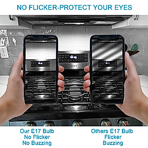 E17 LED Bulbs Dimmable 5W Microwave Over Stove Bulb, 40W Incandescent Equivalent, Daylight White 6000K, Fit for Whirlpool Maytag GE Kenmore LG Microwaves, Replaces 8206232A 1890433 AP4512653, 2 Pack