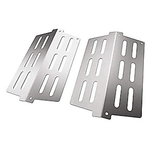 Htanch SG622 (2-Pack) 13 1/4 inch 16GA Stainless Steel Flavorizer Bar for Weber Genesis 300 Series 2011 & Newer Models with Front Mounted Control Panels, Heat Plate Replacement for Weber 7622