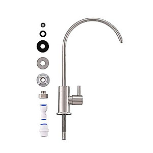 Drinking Water Faucet,Water Filtration Faucet,Drinking Water Purifier Faucet, Kitchen Water Filter Faucet, Brushed Nickel, Stainless Steel, RULIA PB1019
