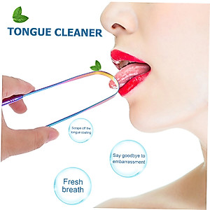 1 Set Brush and Scraper Oral Care Scraper Scraper Oral Care Tool Oral Care Supply Cleaning Brush Stainless Steel Coating Scraper